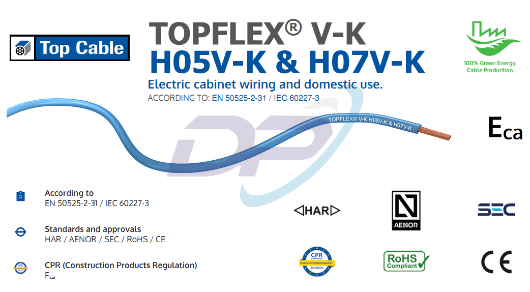Cáp Lõi Đơn TOP CABLE TOPFLEX® V-K H05V-K & H07V-K | Chính Hãng - Giá Tốt Nhất - Nhà phân phối ...