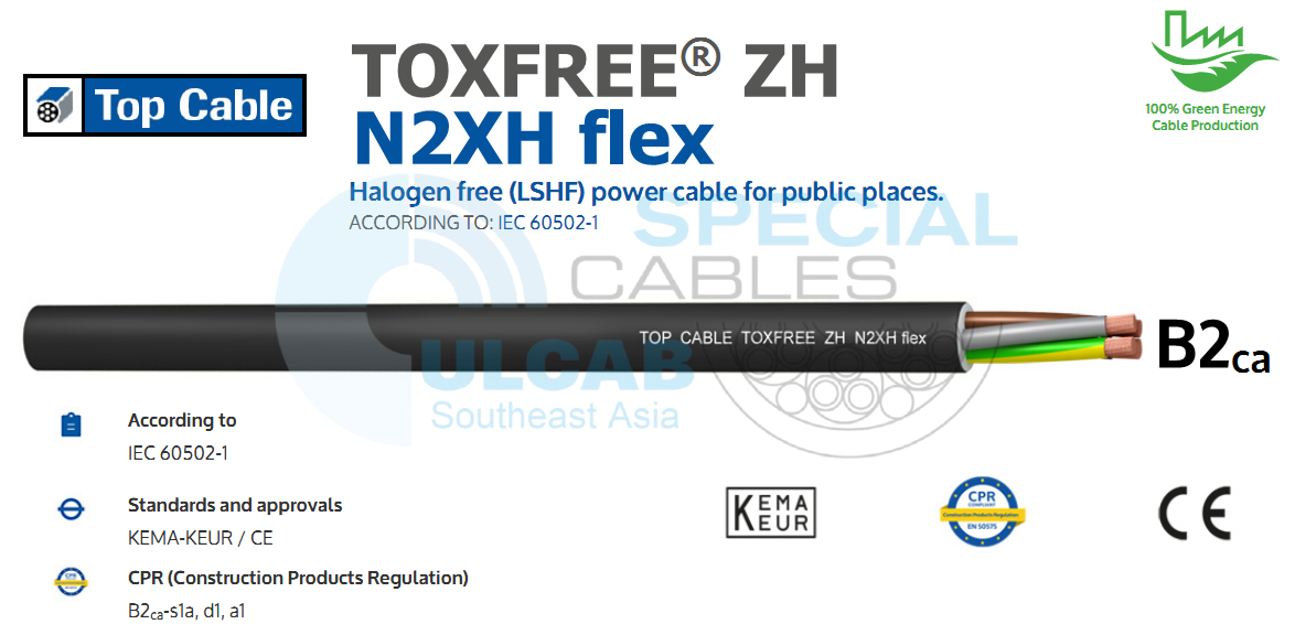 Cáp Điện TOP CABLE TOXFREE® ZH N2XH flex BLACK | Chính Hãng - Halogen free (LSHF) - Giá Tốt Nhất ...